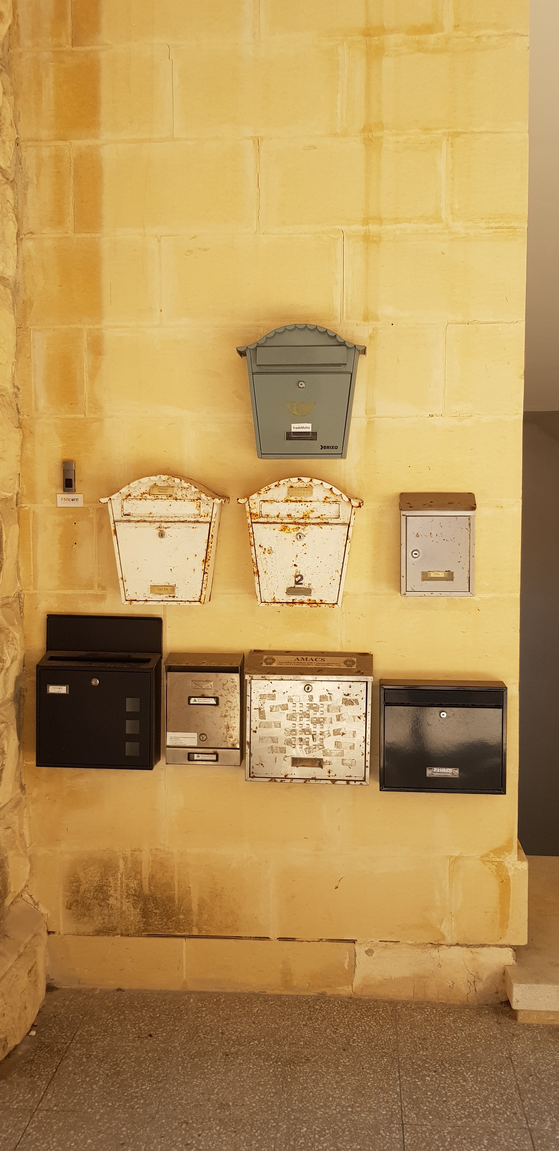 Letter boxes in Malta.